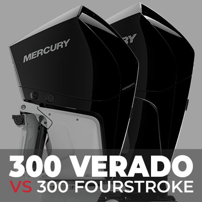 Differences between Mercury 300HP Fourstroke and 300HP Verado Outboards